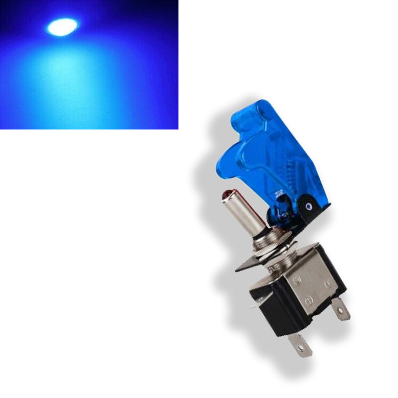 LED Light Toggle Switch Cover ON/OFF Fits Car Truck Lights with Blue ...