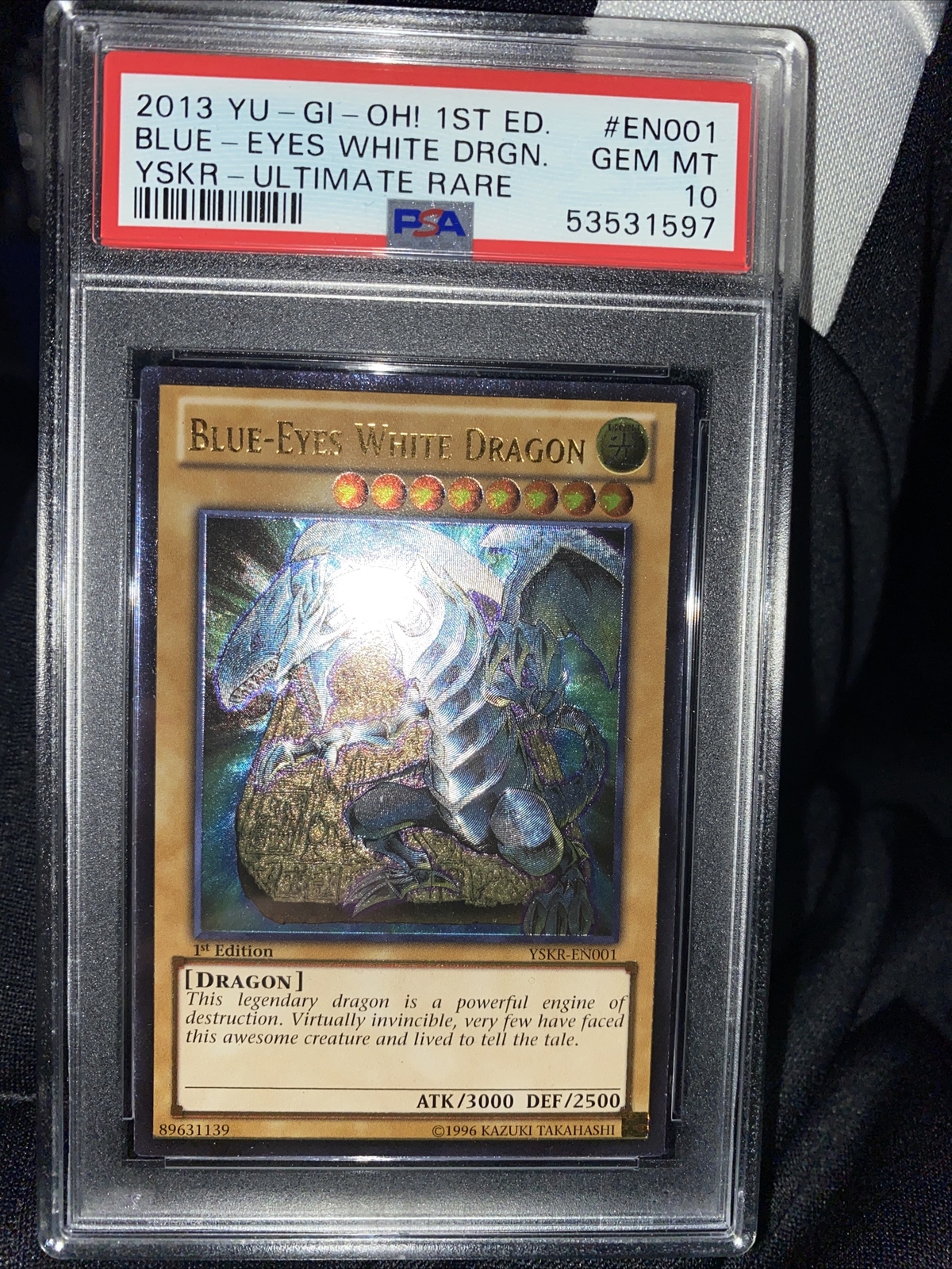Blue Eyes White Dragon Psa 10 Ultimate Rare 1st Ed Kaiba Reload Starter ...