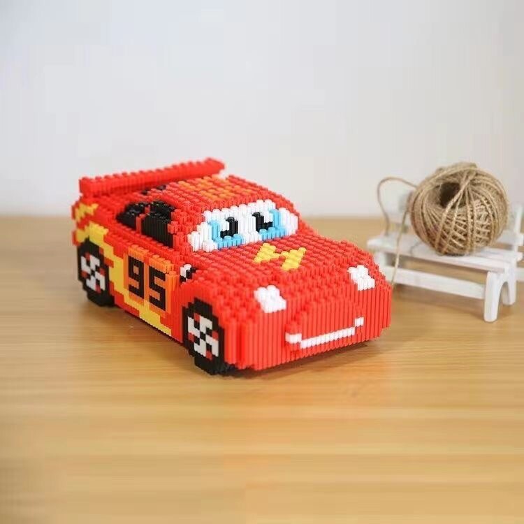 Cars Lightning McQueen 3D DIY Mini Building Blocks Set 1796 Pcs Blocks ...