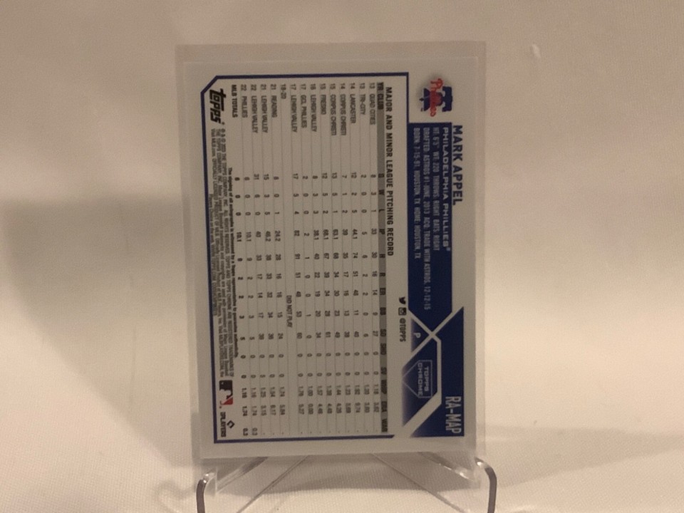 2023 Topps Chrome Purple Speckle Refractor Auto 265/299 RC (Mark Appel ...