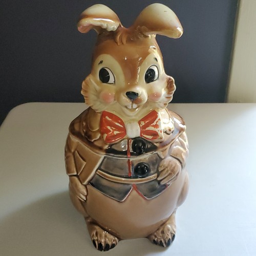Vintage 1950s Royal Sealy Japan Peter Rabbit with Bowtie Cookie Jar No ...
