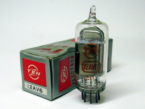 TEN Vacuum Tube 12AV6 MT7P Detector Amplifier Dual Diode Triode Audio ...