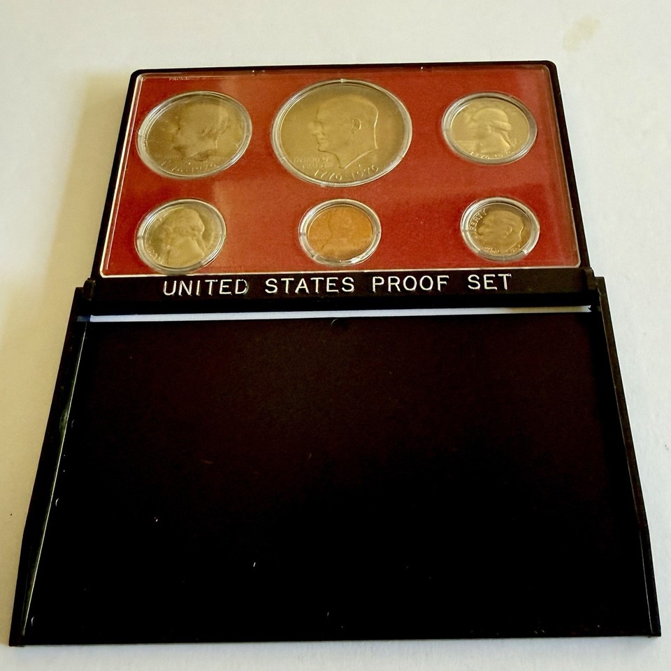 1975 S United States/US Mint Proof Set/6 Coin Set/Eisenhower $/Kennedy ...