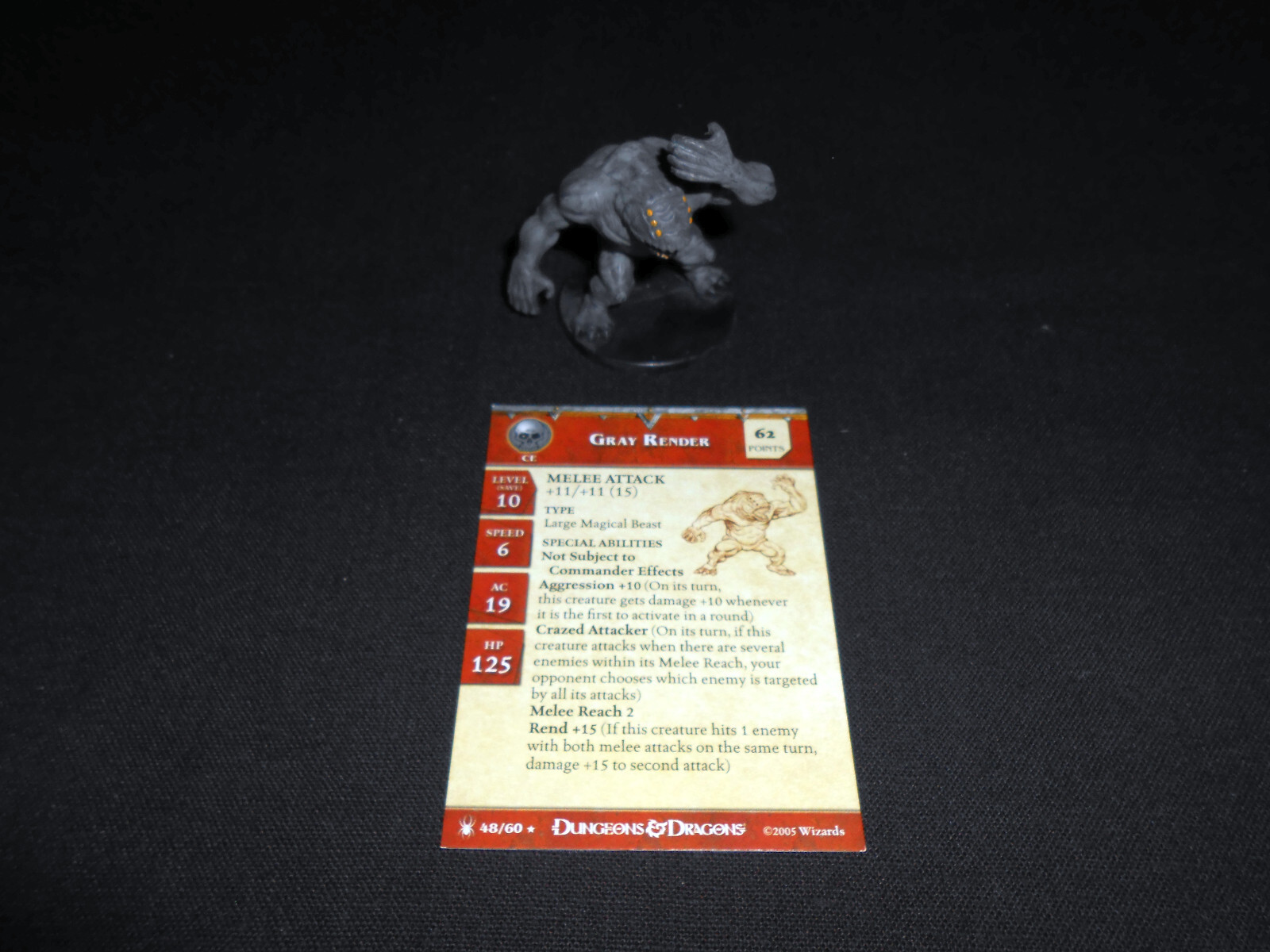 Gray Render D&D Miniature Underdark mini Dungeons Dragons Pathfinder | eBay
