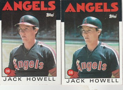 FREE SHIPPING-MINT-1986 Topps #127 Jack Howell Angels-2 CARDS | eBay