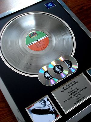 LED ZEPPELIN I DEBUT LP MULTI PLATINUM DISC RECORD AWARD ALBUM | eBay