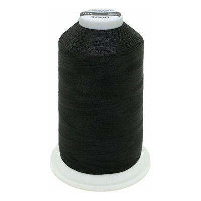 Hemingworth 5000m Classic Black Machine Embroidery Polyester Thread ...