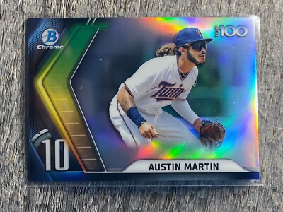 2022 Bowman Chrome Top 100 Prospects Austin Martin #BTP-10 Minnesota ...