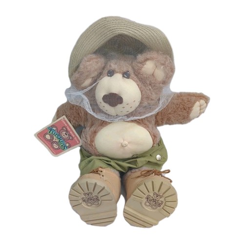 Vintage 1986 Xavier Roberts "Boone the Beekeeper" Furskins Bear #50046 ...