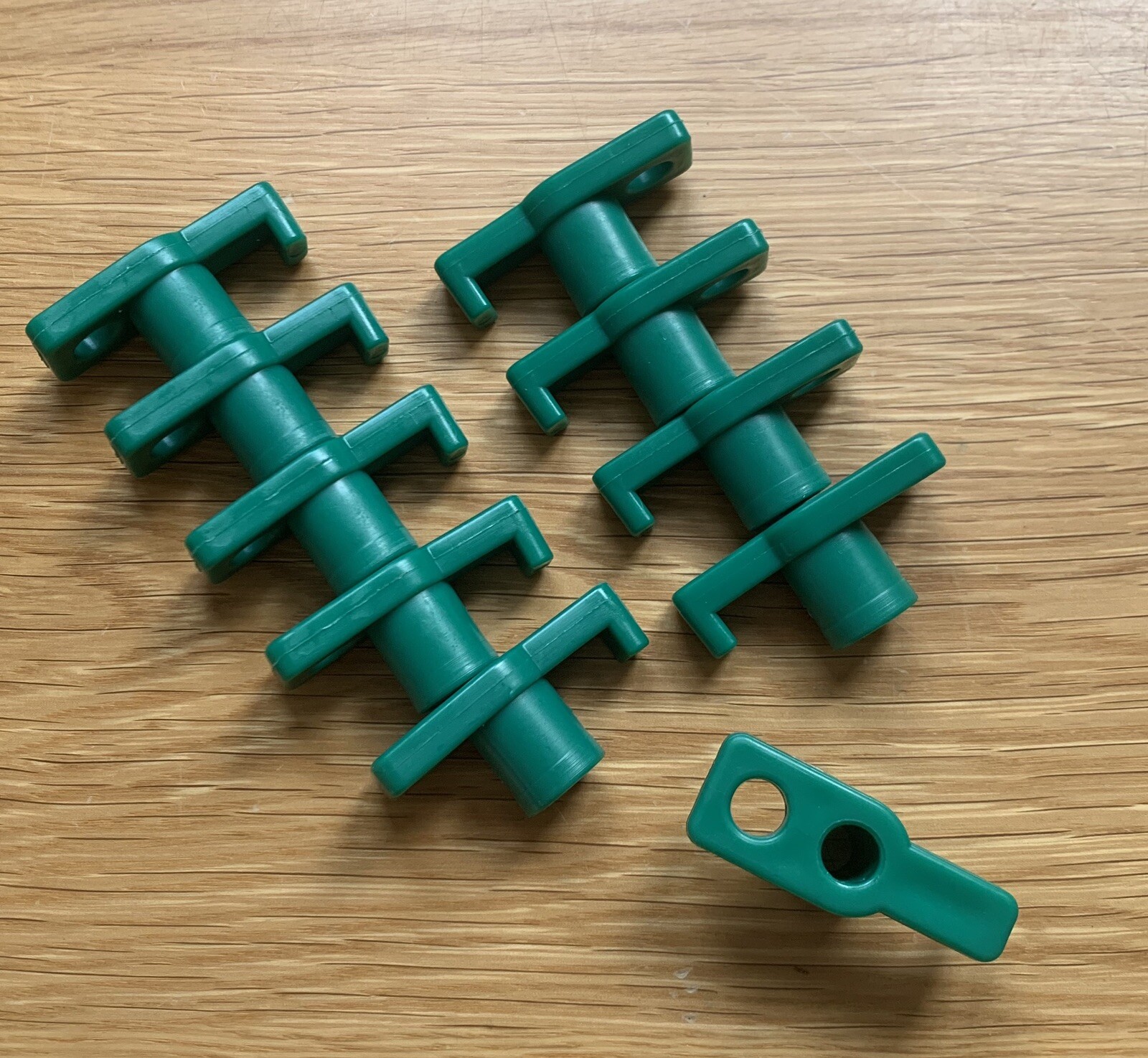 10 x Green Hard Ground Steel Rock Peg Tops Hooks Tent Camping Awning ...