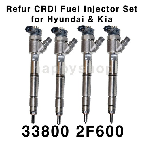 Refur CRDI Diesel Fuel Injector 338002F600 4p Set for Hyundai & Kia | eBay