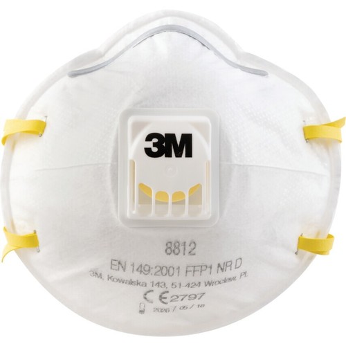 3M 8812 Disposable Face Mask Respirator, FFP1, Valved for sale online ...