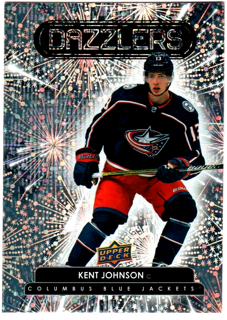 KENT JOHNSON RC 22-23 UPPER DECK ROOKIE UD ORANGE DAZZLERS # DZ-40 CBJ ...