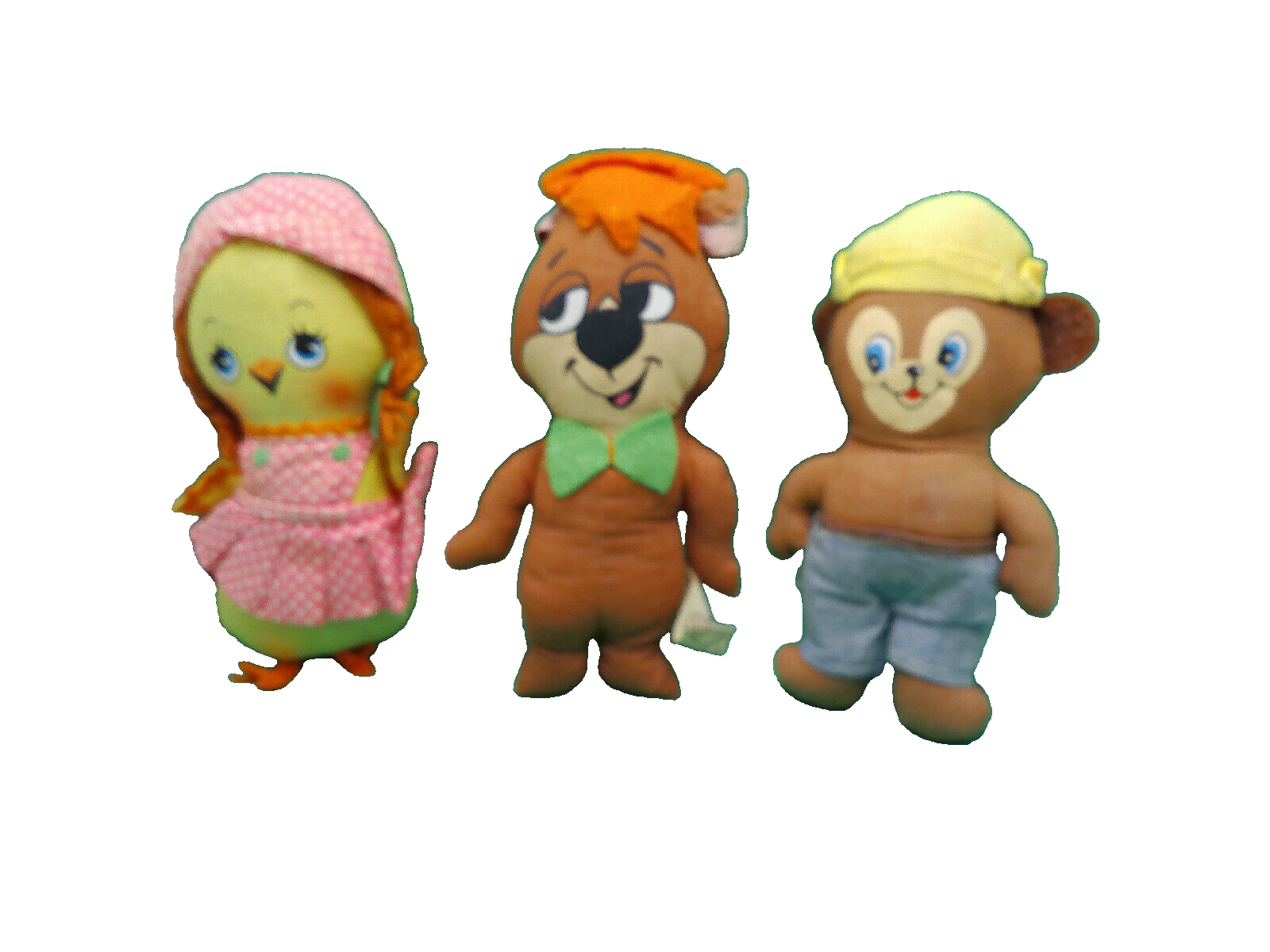 Knickerbocker Smokey Bear Yogi Easter Rag doll 1960s lot 3 cloth ...
