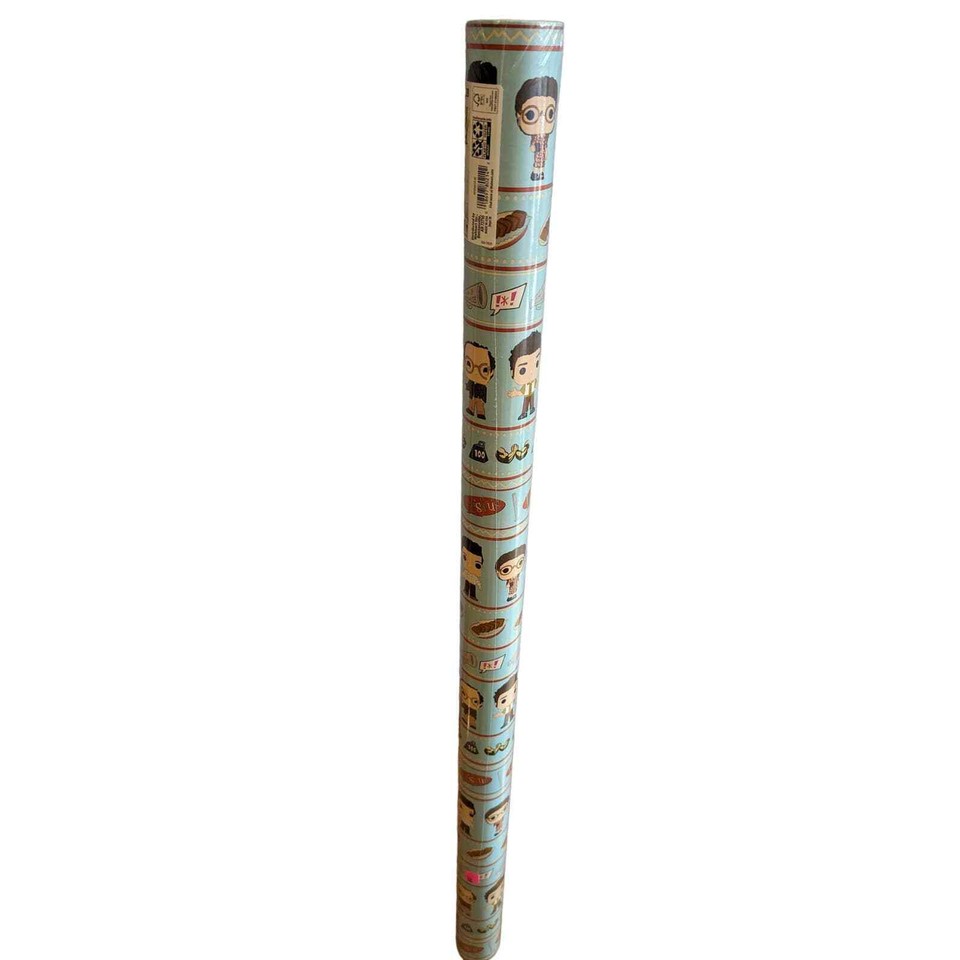 Seinfeld Christmas Funko Pop Gift Wrapping Paper 50 Sq Ft Roll New ...