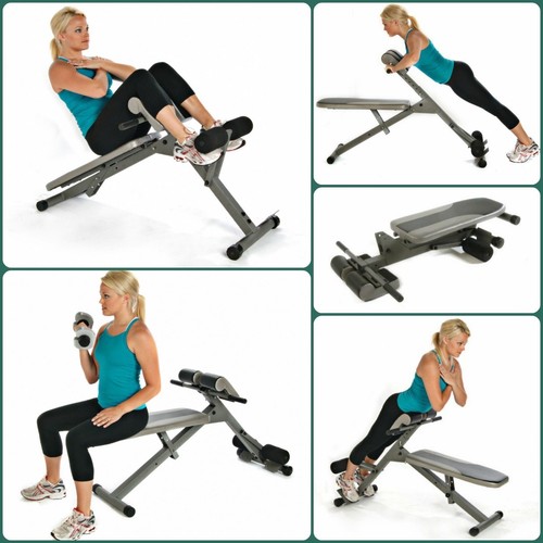 Stamina AB/HYPER BENCH PRO -Adjustable Hyper-Extension Back Exercise ...