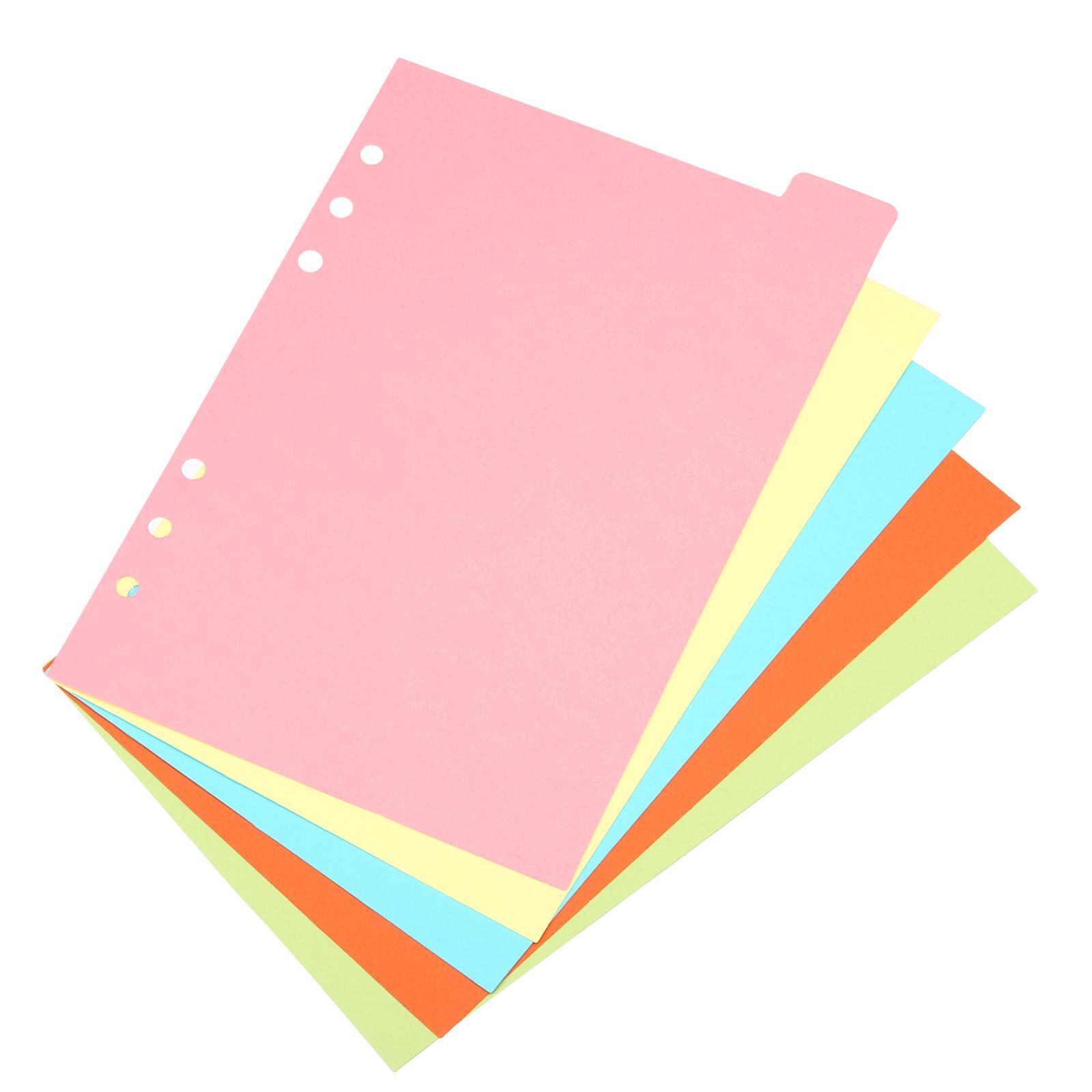 8.7x5.6" Binder Index Dividers, 4 Set 5 Tabs Cardboard for 6 Rings ...