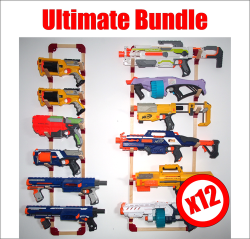 Nerf Gun Armoury Wall Rack Holder - Elite Armoury Storage Nerf Mega ...