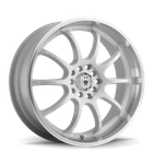 17x7 +40 Konig Lightning 5x100,5x114.3 White/Machine Lip Wheels (Set of ...