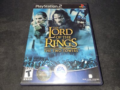 the Lord of the Rings Two Towers Black Label Playstation 2 PS2 EX+NM ...