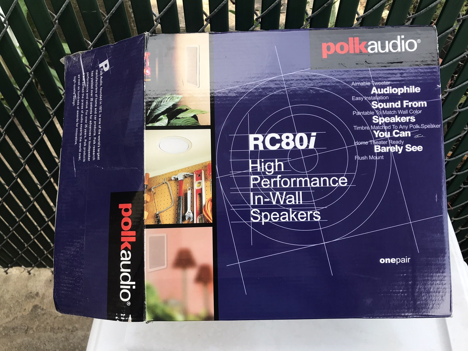 Polk Audio RC80i 8" Round In-Wall 2-Way Premium Speakers White New Pair ...