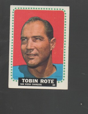 1964 Topps Football Card #171 Tobin Rote-San Diego Chargers Ex Mint ...