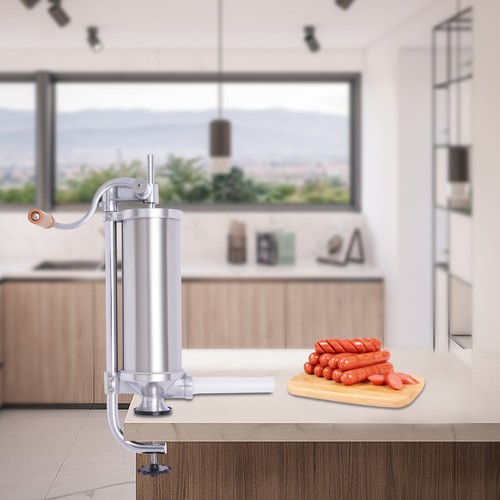 5 lbs Stainless Steel Sausage Stuffer Vertical Sausage Maker Meat ...