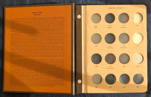Lot Of 62 - United States Large One Cent Coins with Collector's Book | eBay