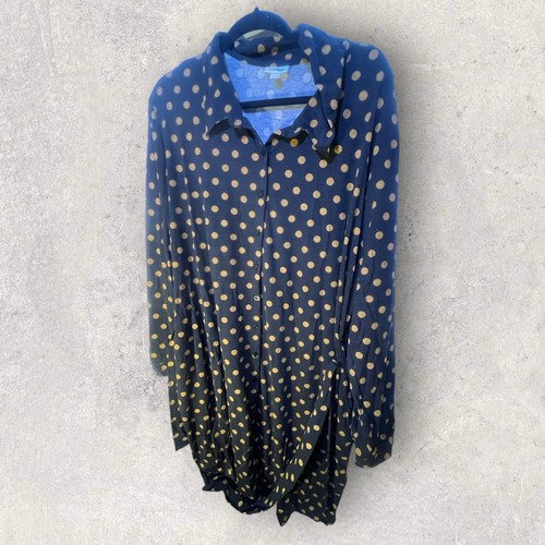 LuLaRoe NWT Ellie Dress Size 3XL Classic Shirt Solid Blue And Brown ...