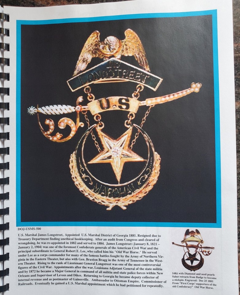 UNITED STATES MARSHAL SERVICE HISTORY and BADGES BOOK by LUCAS | eBay