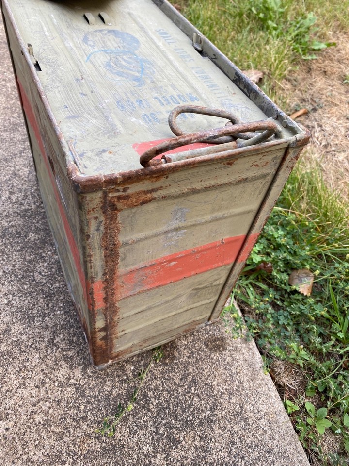 ORIGINAL WWI US ARMY MODEL 1906 M1903 RIFLE .30-06 CAL AMMO TIN CRATE ...