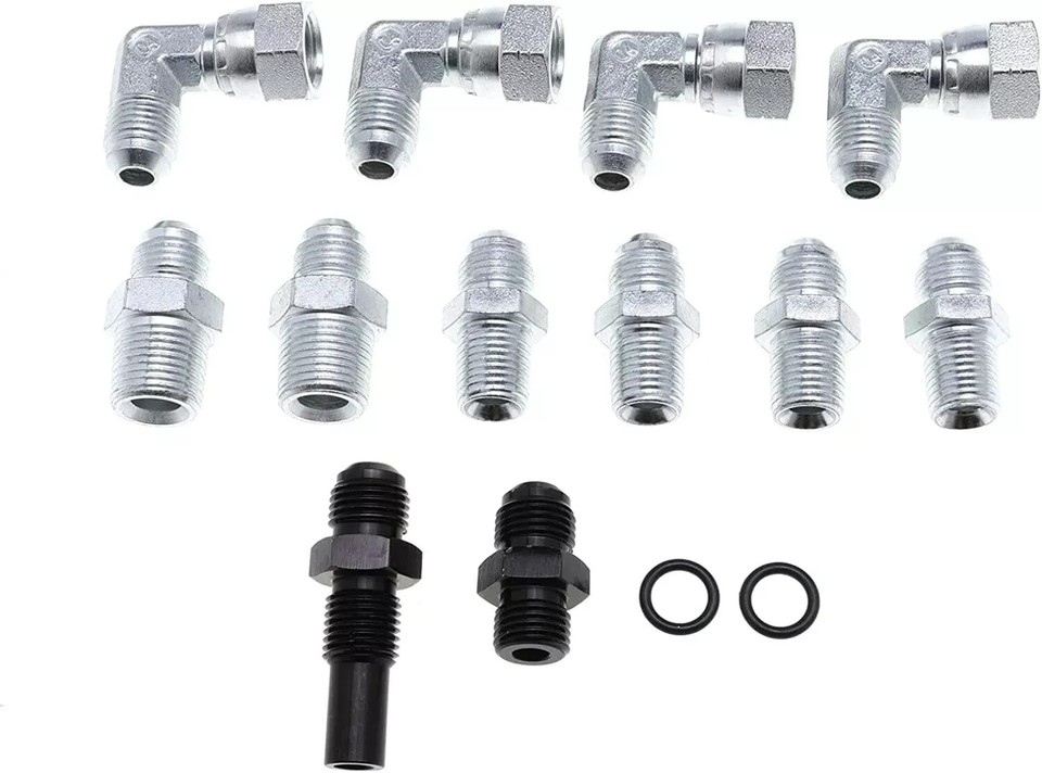 70” Flexible SS Braided Transmission Cooler Lines Kit 6AN For GM 4L60E ...