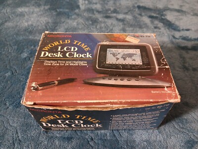 Radio Shack Micronta World Time LCD Desk Clock/displays Time And ...