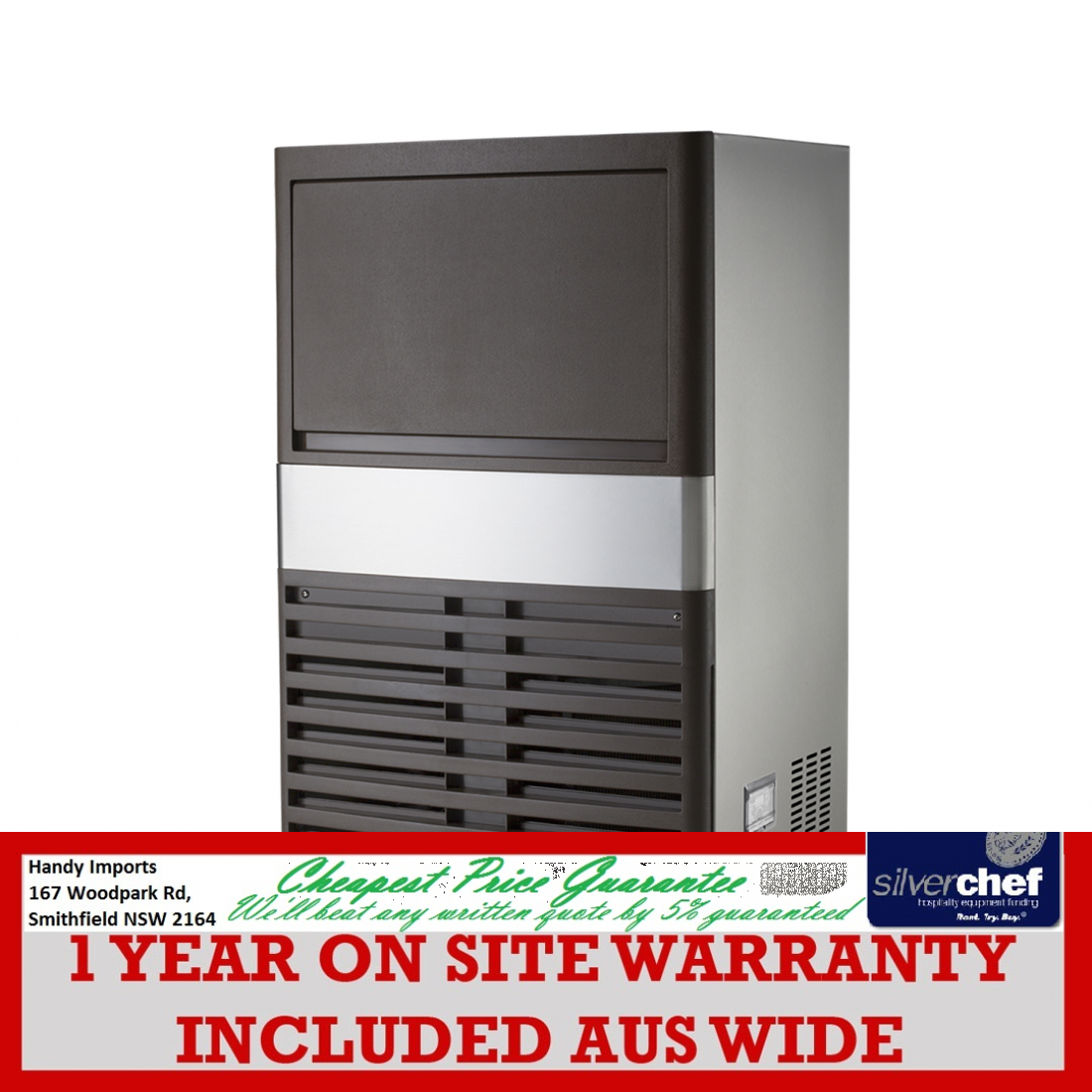 FED COMMERCIAL BLIZZARD UNDER BENCH CUBE ICE MAKER ICE MACHINE 36KG SN ...