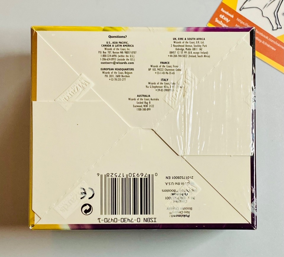Pokemon Neo Destiny 1st edition Booster Box English Sealed | eBay