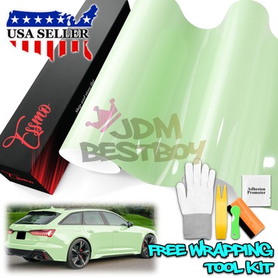 ESSMO PET Super Gloss Matcha Green Car Vehicle Vinyl Wrap Decal Sheet ...