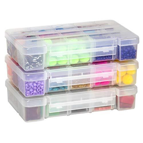 Plastic Portable Parts Storage Case For Hardware And Crafts With Hinged ...