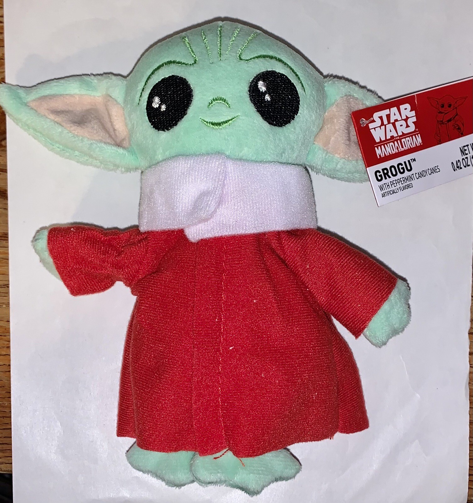 Star Wars Mandalorian GROGU Baby Yoda 8" Plush Toy in Red Outfit No ...