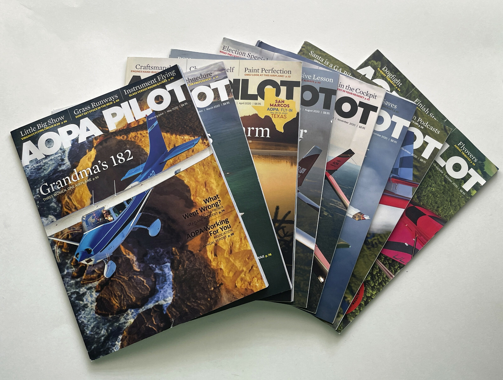 AOPA PILOT Magazine 2020 Mar Apr May Sep Oct Dec Issues (Lot of 8) | eBay