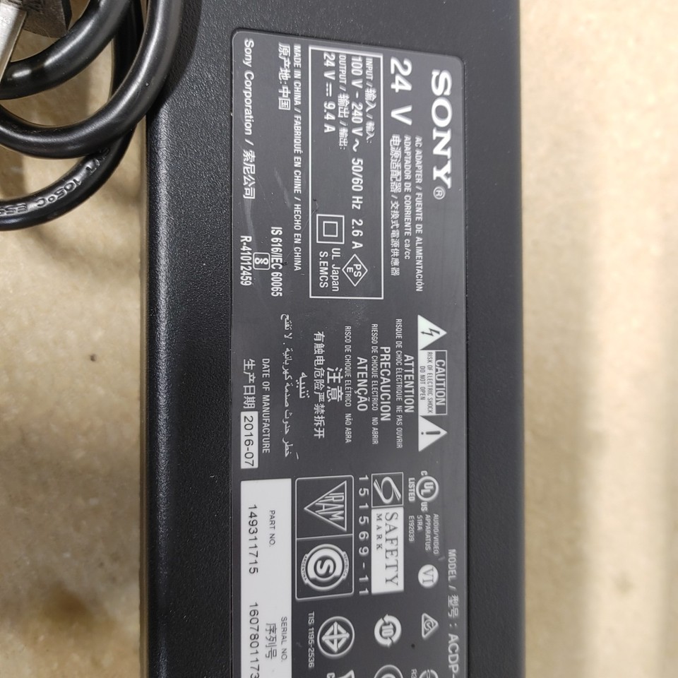 Sony ACDP-240E01 24V 9.4A AC Adapter Charger 225W Power Supply | eBay
