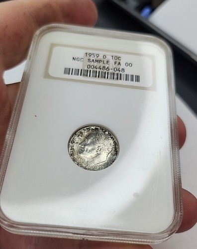 1959 D 10C Silver Dime NGC SAMPLE FA 00 Fatty Old SLAB | eBay