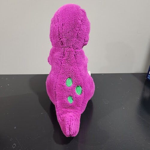Vtg 90's Barney Dinosaur Plush sitting Dakin Toy Stuffed Animal Purple ...