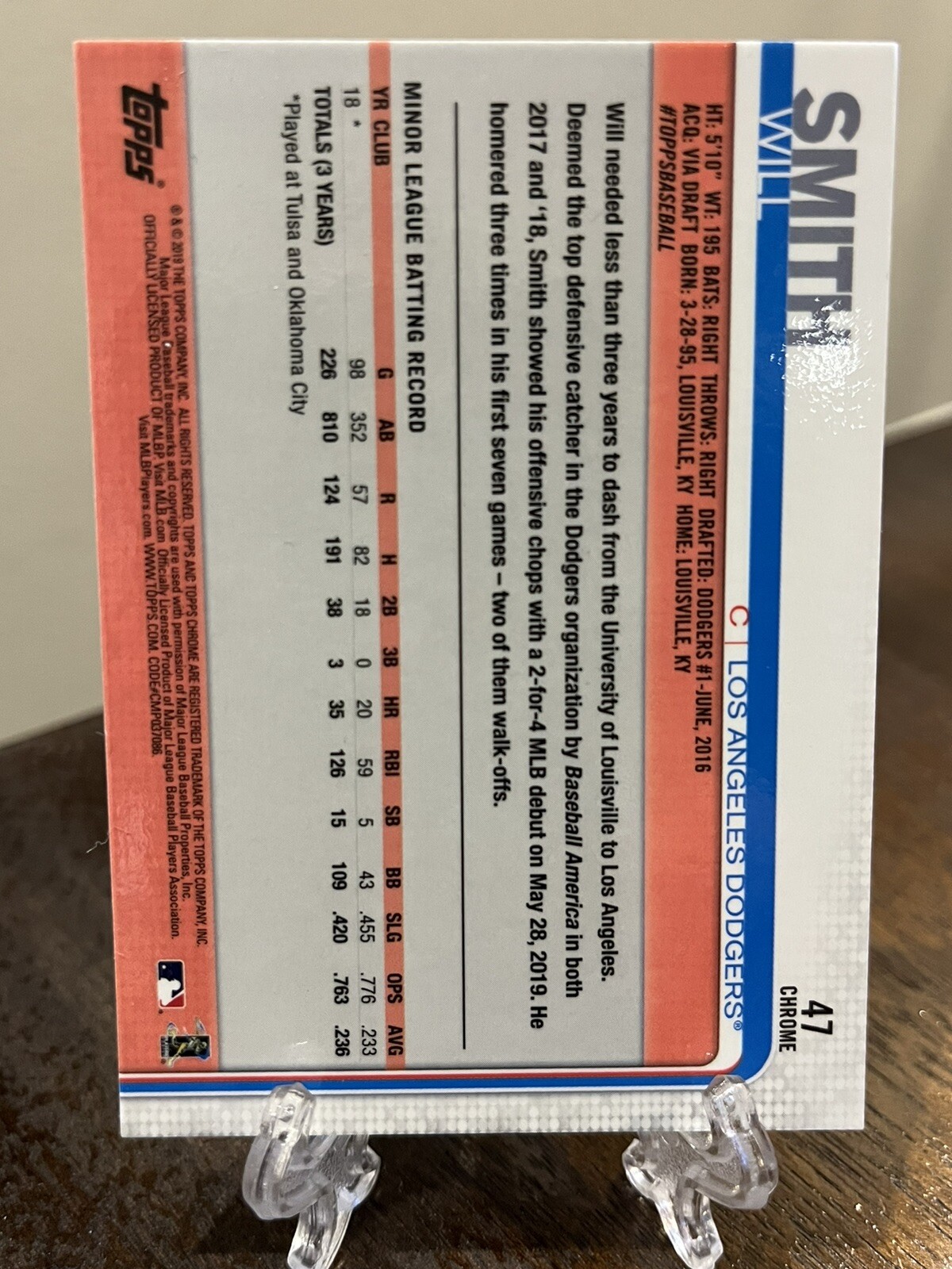 2019 Topps Chrome #47 Will Smith Rookie RC Los Angeles Dodgers | eBay