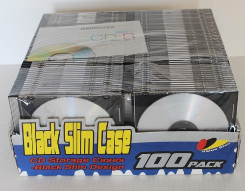 New Memorex 100-PACK CD-R Recordable Discs 52X 700MB 80Min in Slim ...