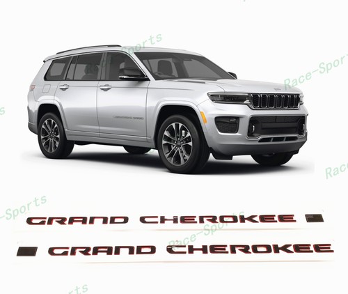 2PCS 2021+ Jeep Grand Cherokee WL/WK Side Door Nameplate Emblem Gloss ...