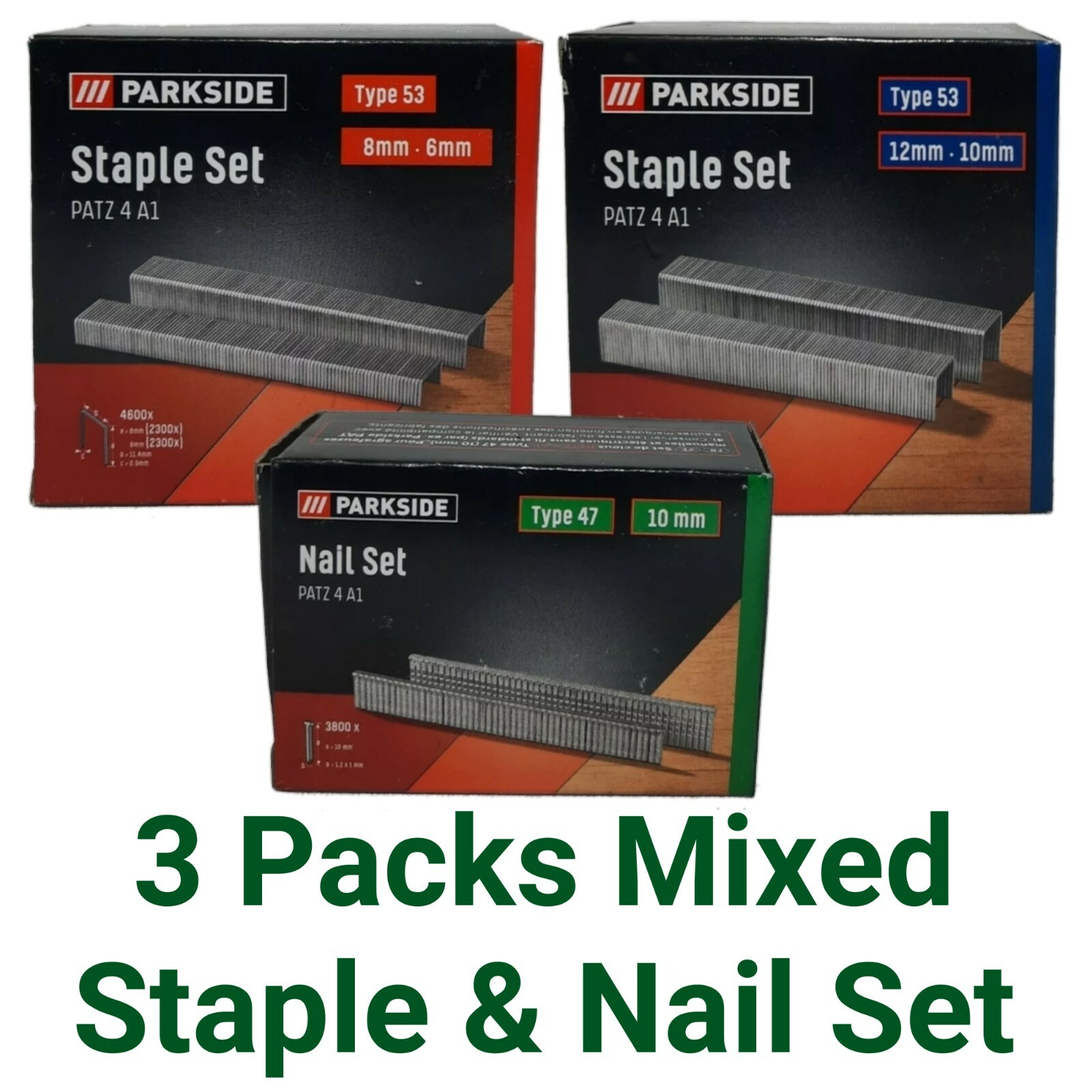 Parkside Type 53 47 Refill 8/6mm 12/10mm Staple Or 10mm Nail For ...