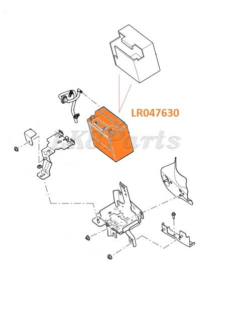 Land Rover LR4 Range Sport Evoque Exide Battery LR047630 | Britpart ...