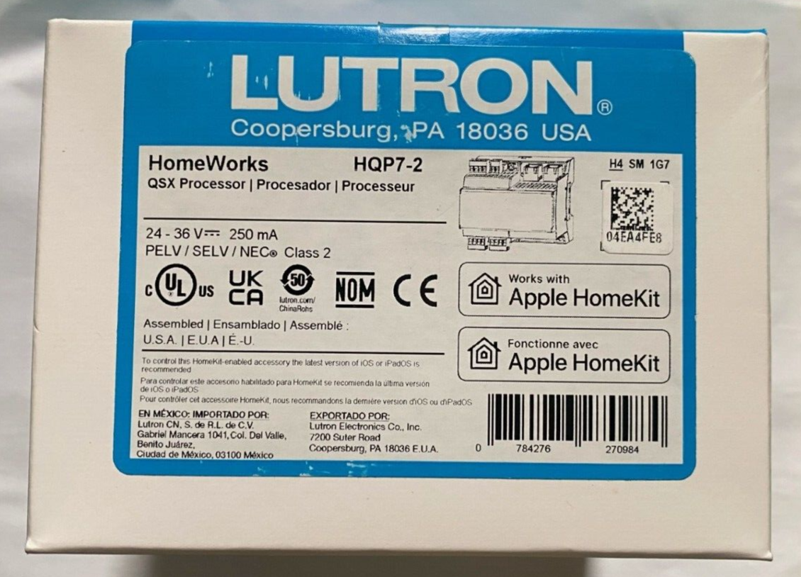 Lutron HQP7-2 QSX Processor 24-36-Volt 250 Milli-Amp for HomeWorks QS ...