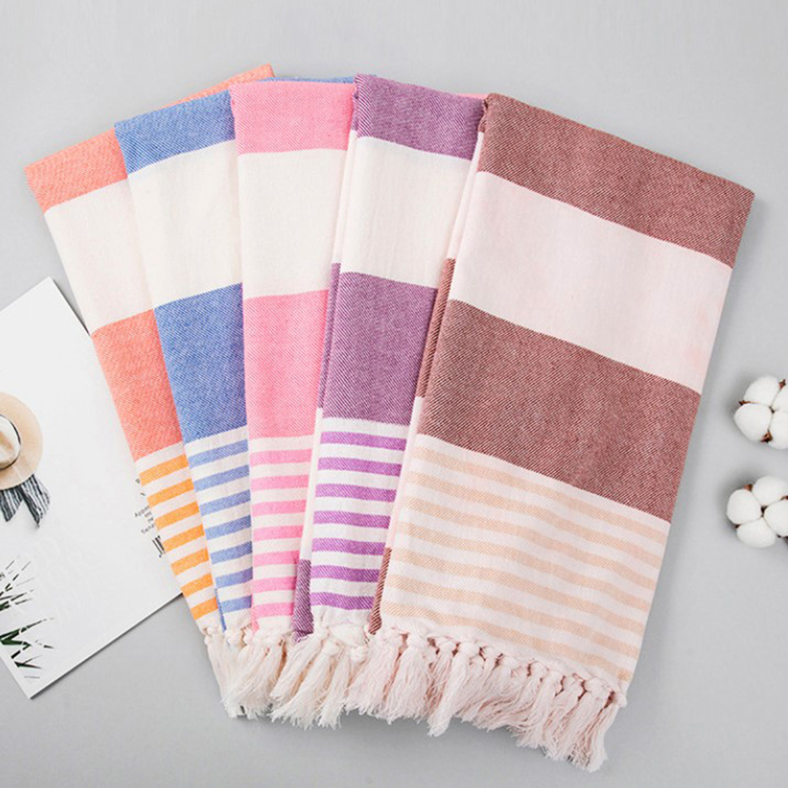 Sport Towel Non-pilling Keep Dry Striped Designed Adult Bath Towel ...