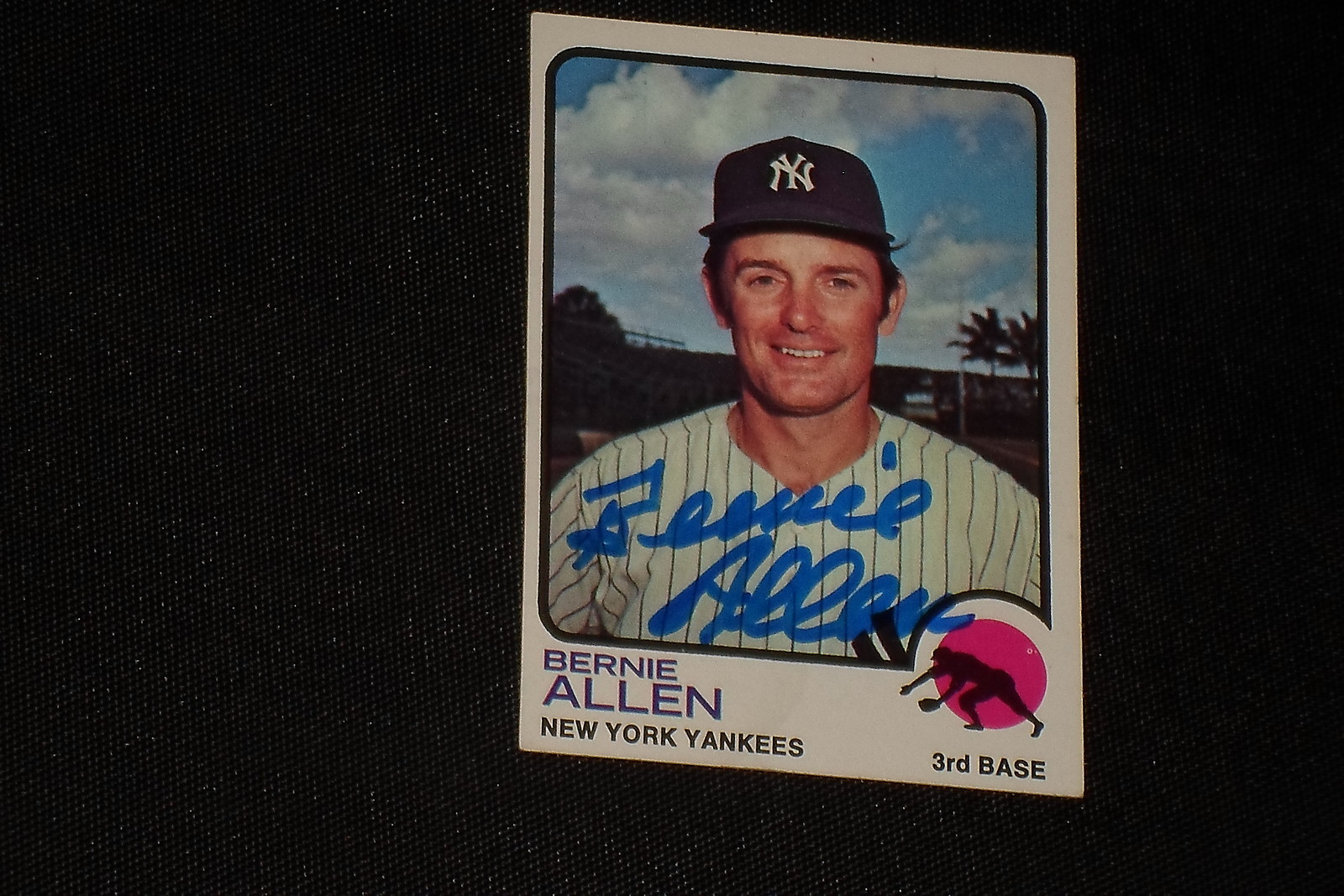 BERNIE ALLEN 1973 TOPPS SIGNED AUTOGRAPHED CARD #293 NEW YORK YANKEES ...